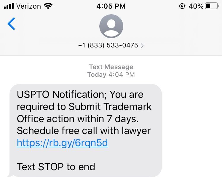 New Warning About Trademark Scams Involving Fake Emails & Texts | Kim ...